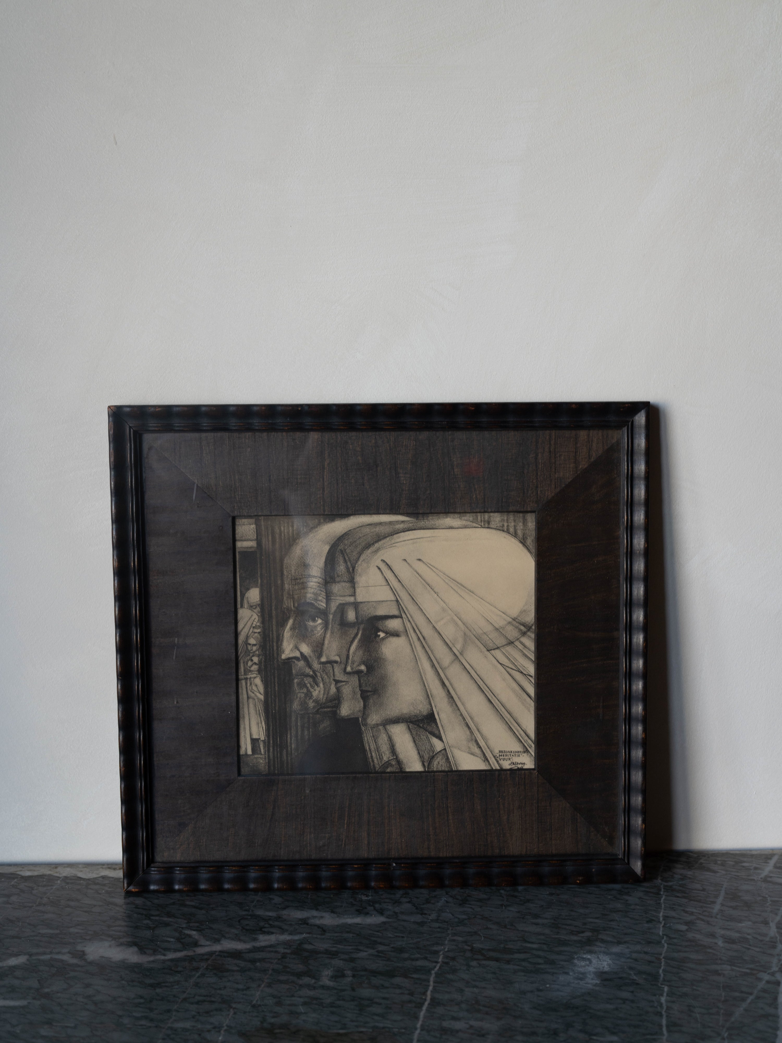 Bezonkenheid, Meditatie, Vuur by Jan Toorop (1923) – Antik